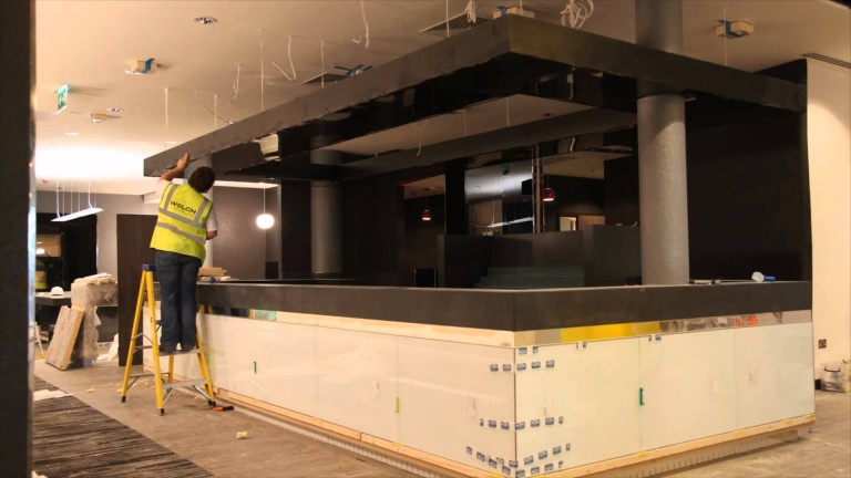 Bespoke Ceiling Raft Installation - Barrisol Welch